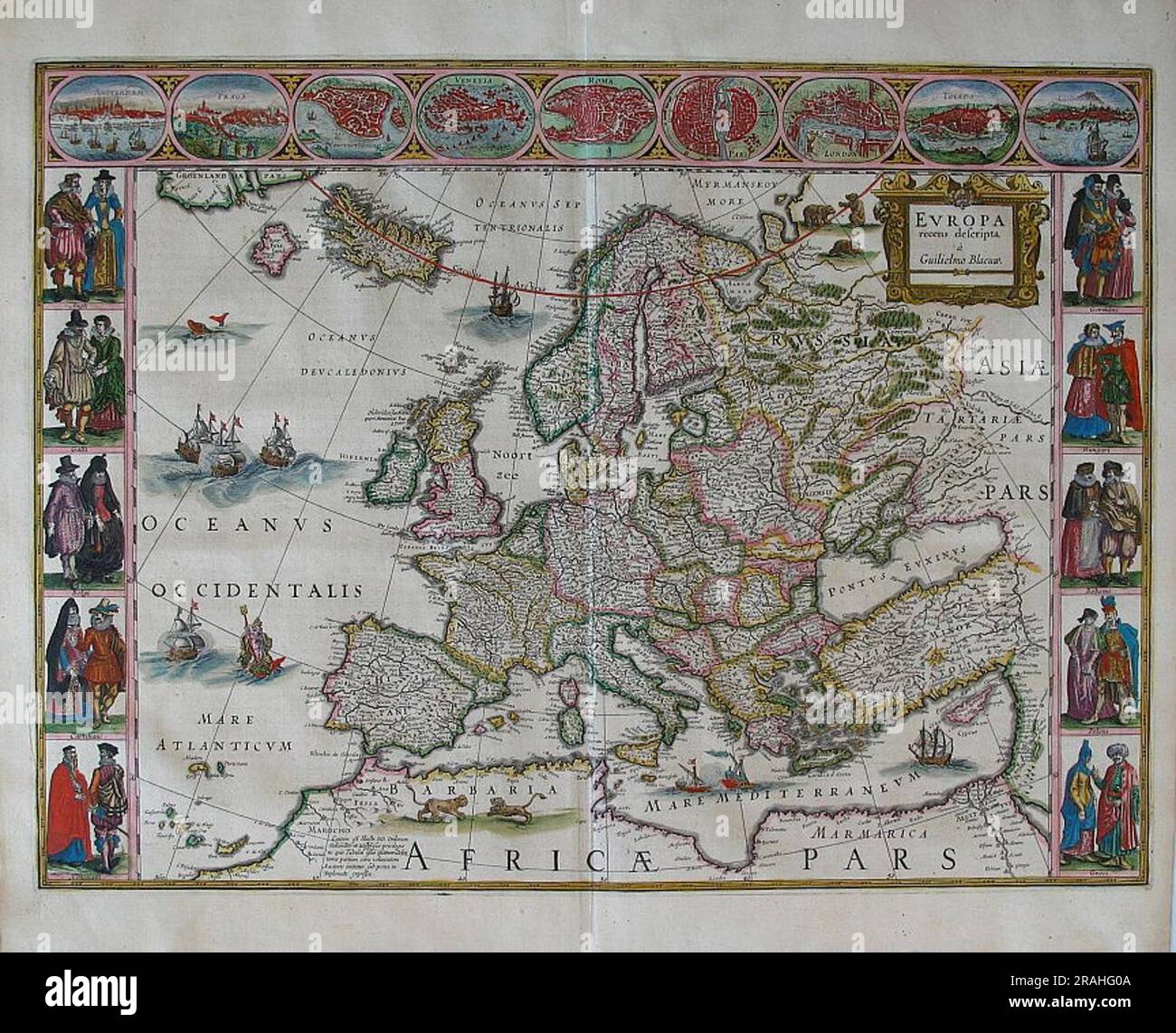 Europe map 1662 by Joan Blaeu Stock Photo - Alamy