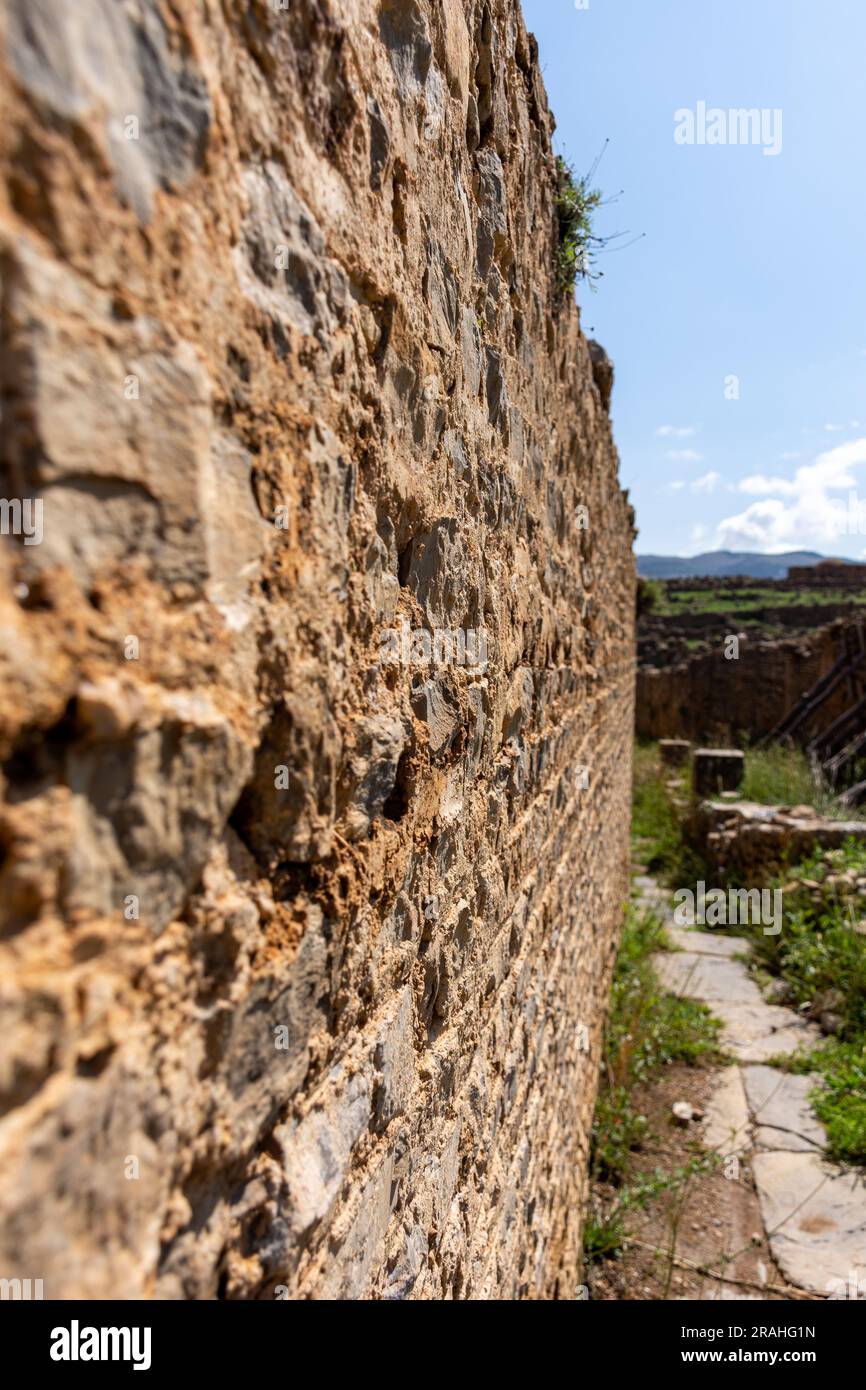 Roman ruins in the ancient town of Cuicul in Djemila, Setif, Algeria ...