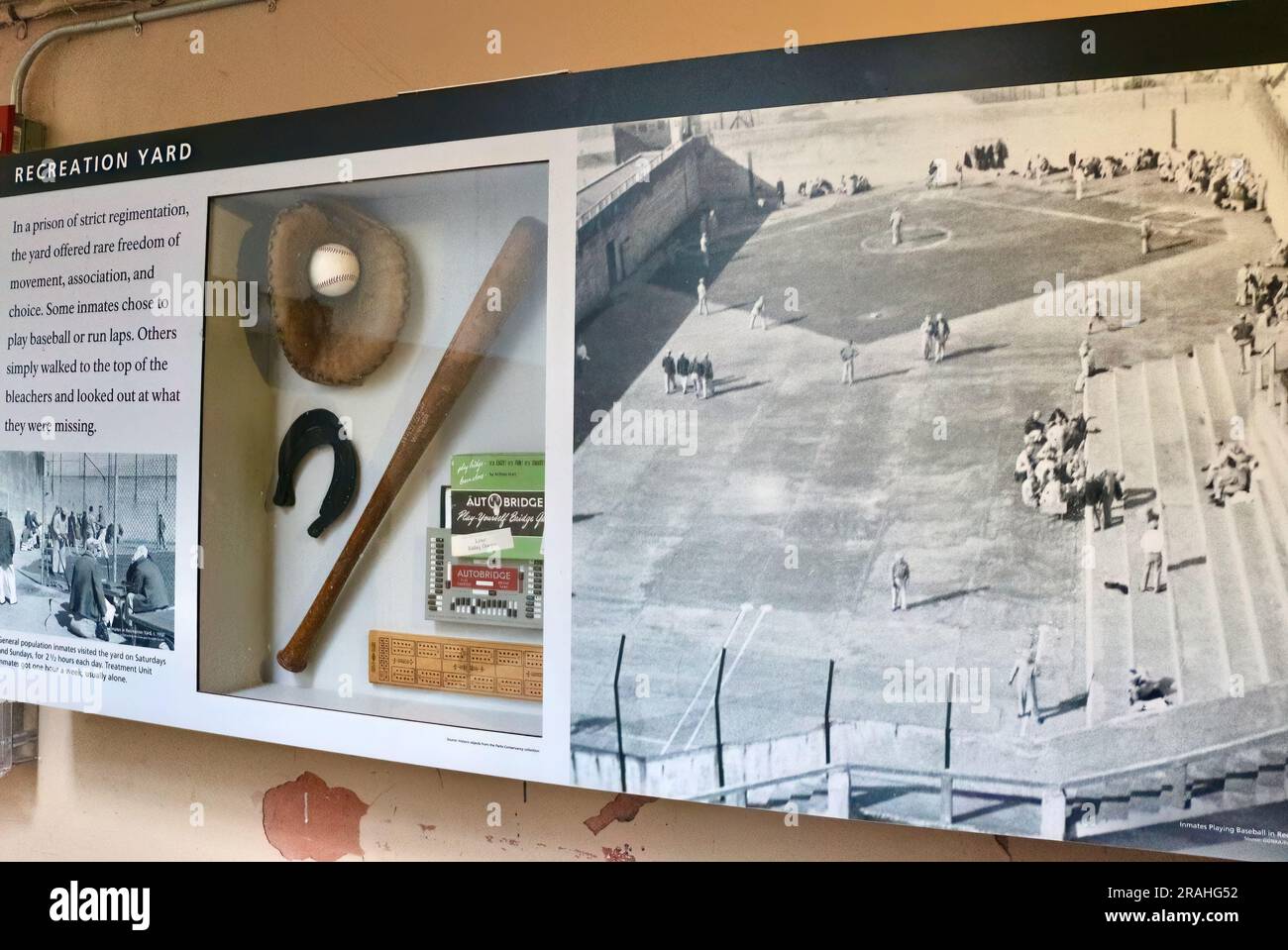 Images of the Recreation Yard with baseball equipment used by inmates ...
