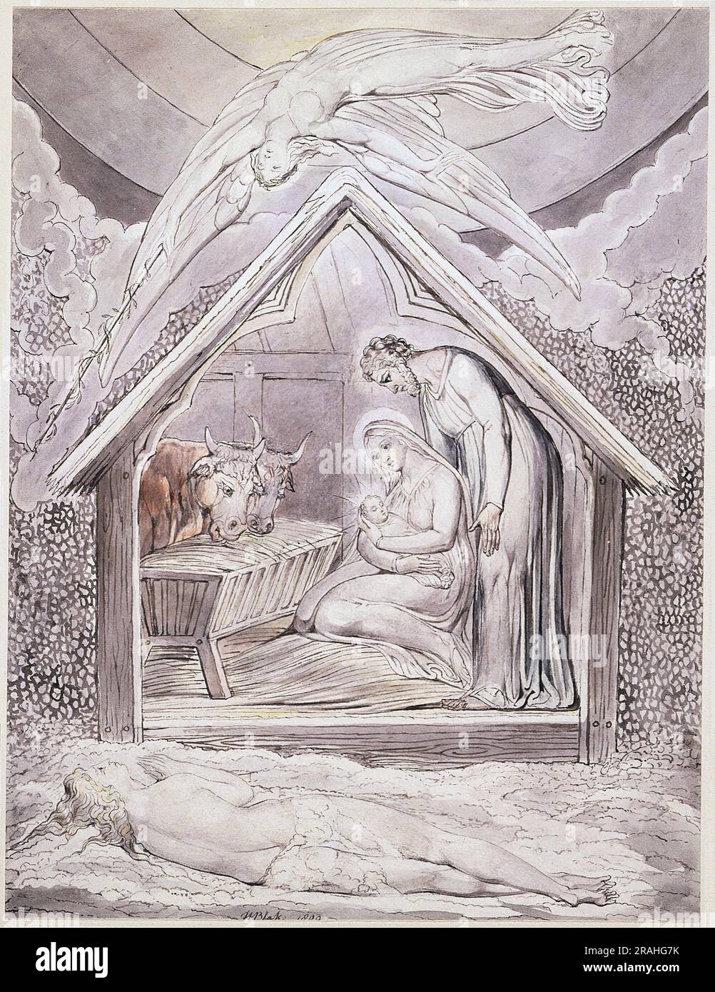 Illustration to Milton`s On the Morning of Christ`s Nativity 1809 by ...