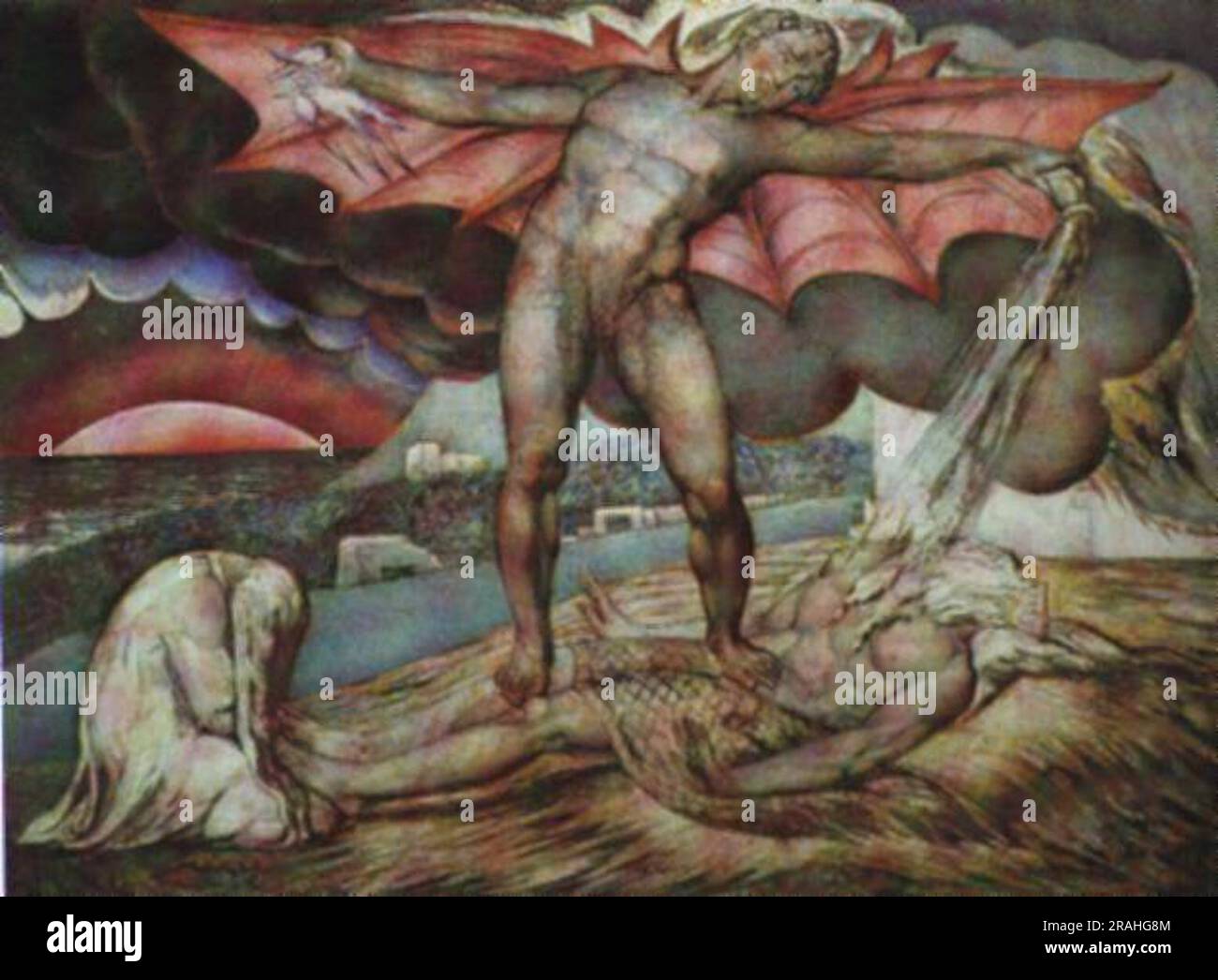 Satan smiting Job with boils 1826 by William Blake Stock Photo - Alamy