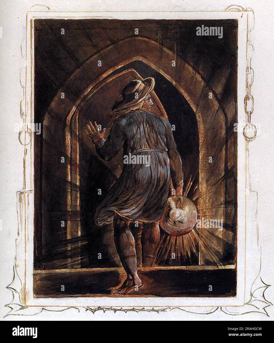 Los Entering the Grave 1820 by William Blake Stock Photo - Alamy