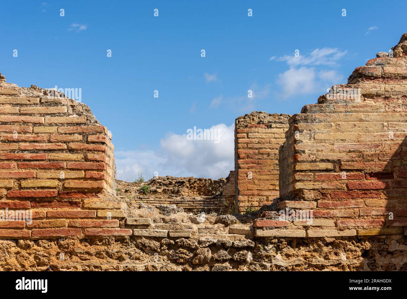 Roman ruins in the ancient town of Cuicul in Djemila, Setif, Algeria ...
