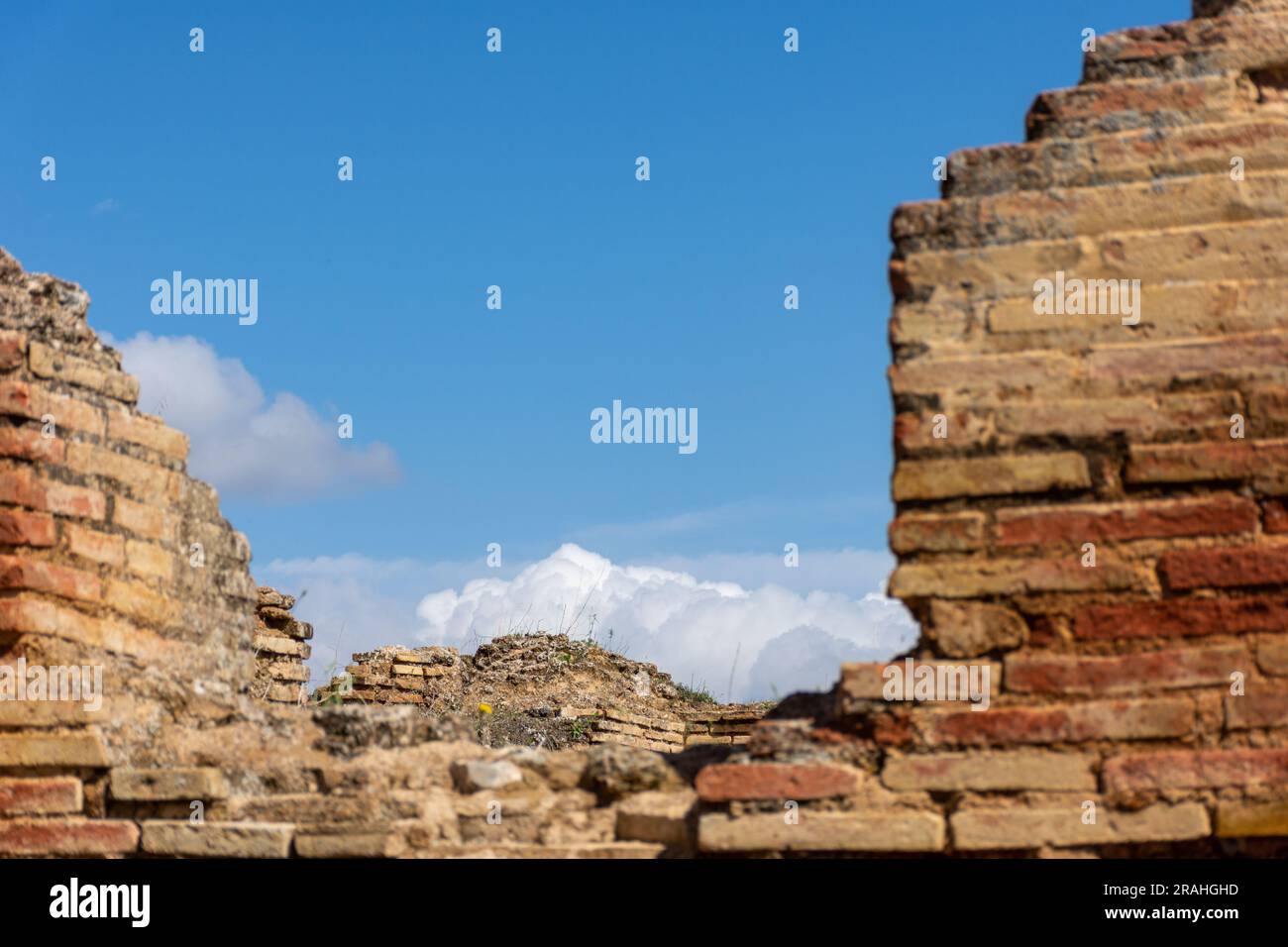 Roman ruins in the ancient town of Cuicul in Djemila, Setif, Algeria ...