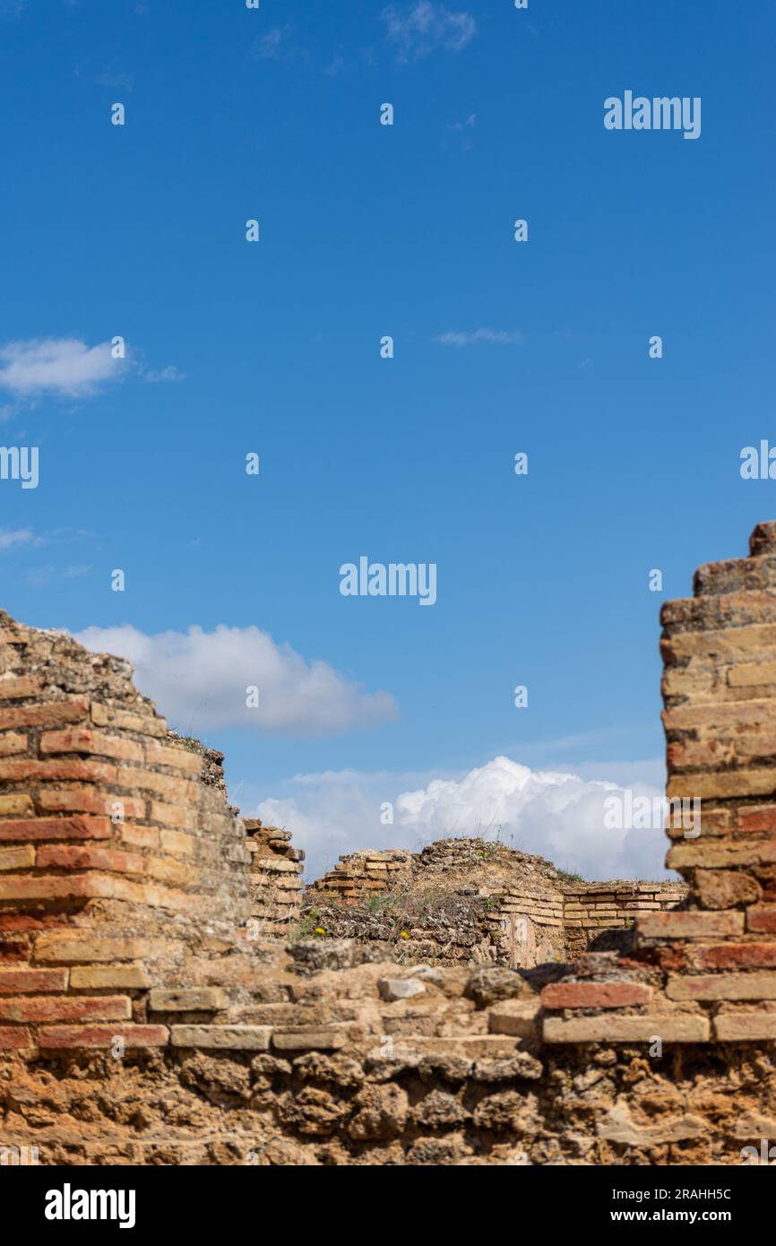 Roman ruins in the ancient town of Cuicul in Djemila, Setif, Algeria ...