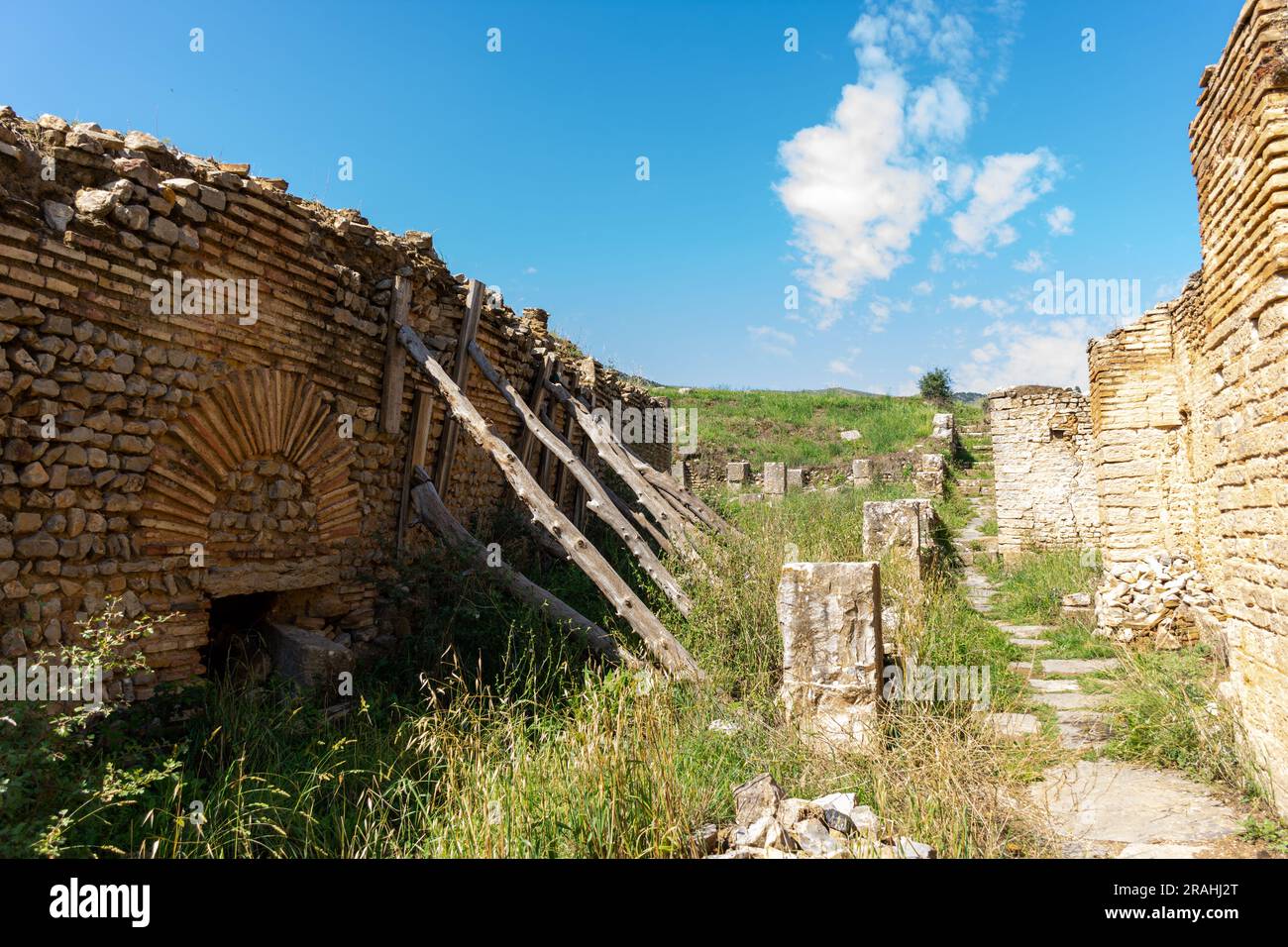 Roman ruins in the ancient town of Cuicul in Djemila, Setif, Algeria ...