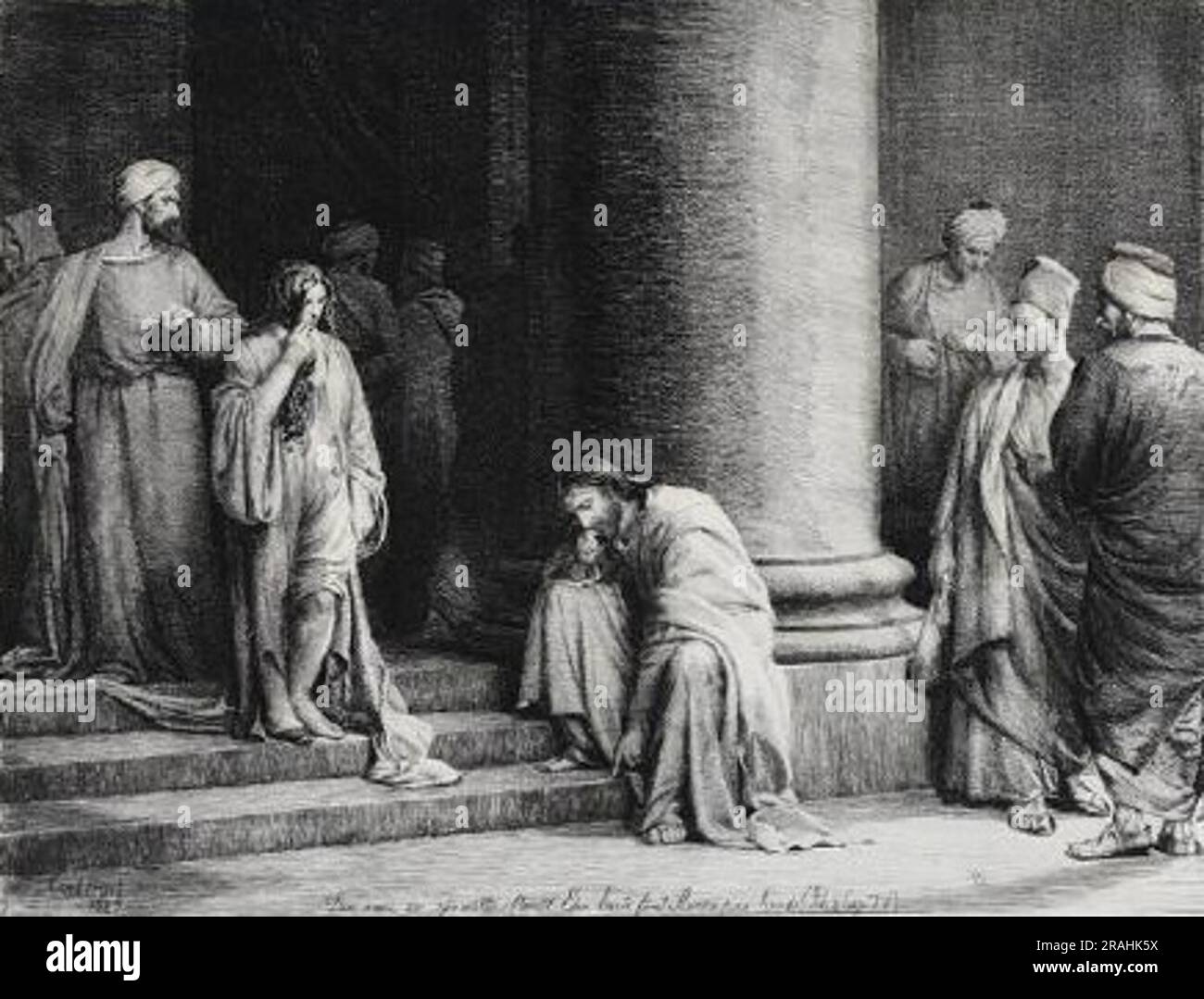 Christ and the Sinner 1890 by Carl Bloch Stock Photo - Alamy
