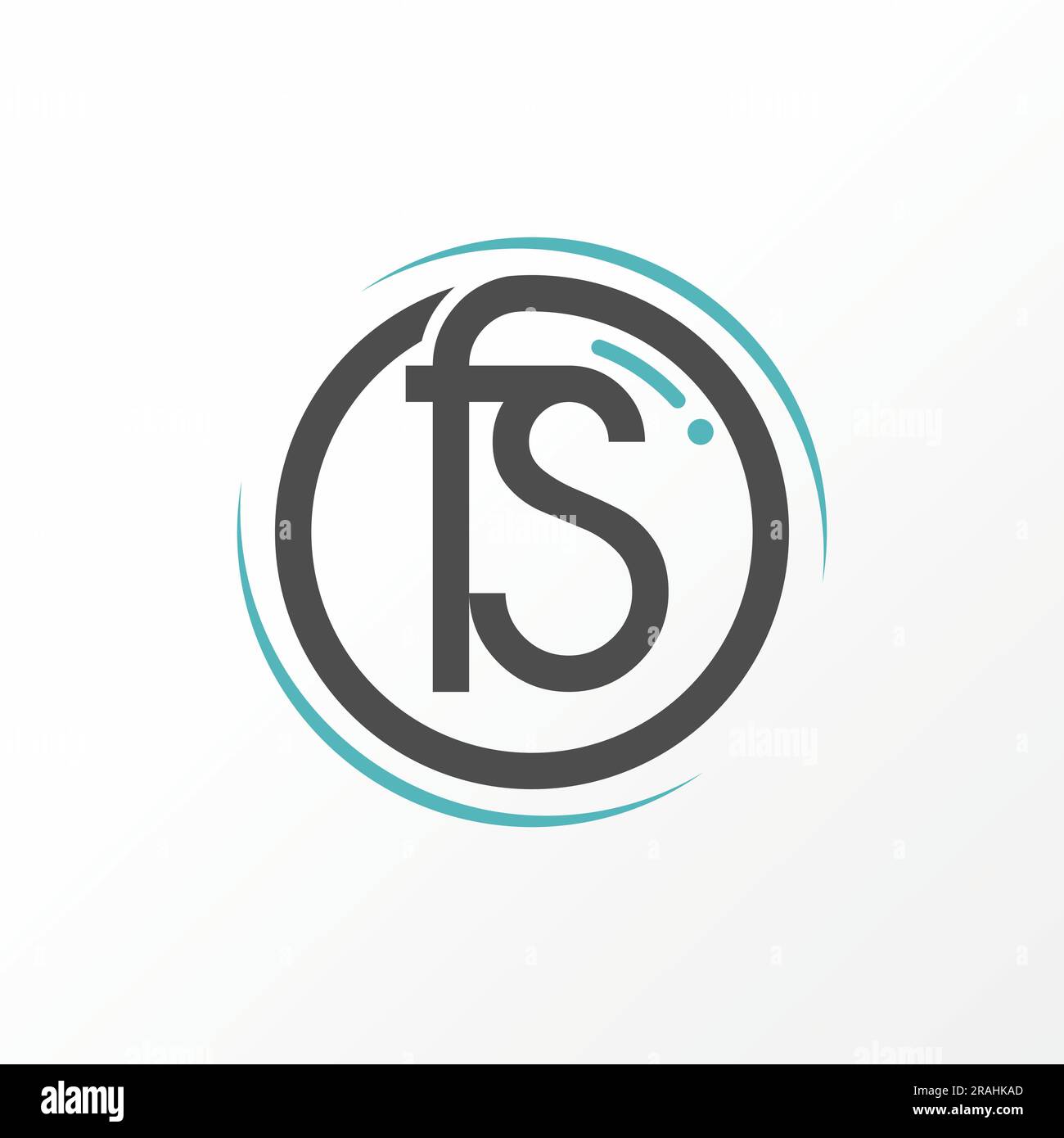 Logo design graphic concept creative abstract premium free vector stock letter FS font like ...