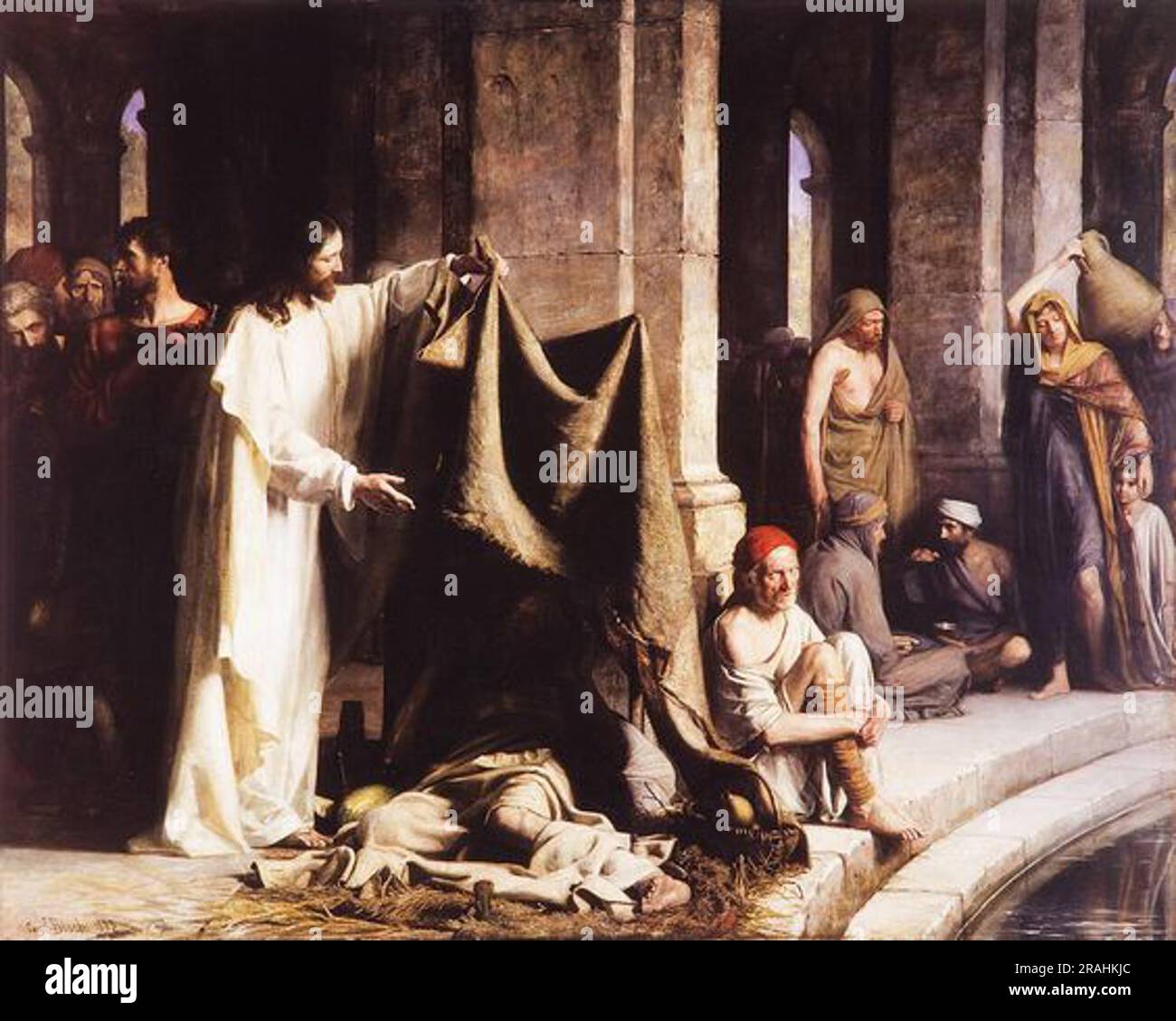 Christ Healing by the Well of Bethesda Stock Photo - Alamy