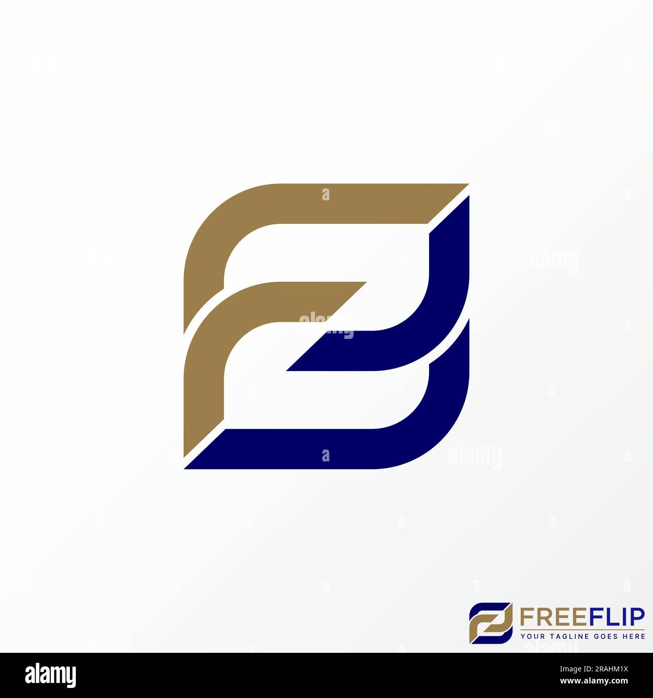 Logo design graphic concept creative abstract premium free vector stock letter F or FR font flip ...