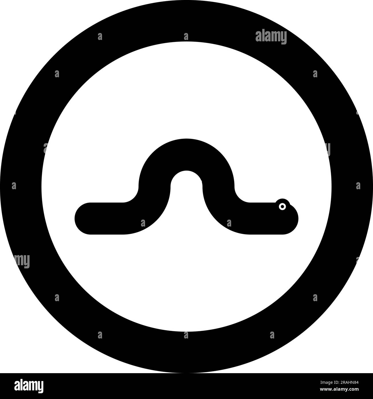 Creeping worm earthworm crawling invertebrate creep creature icon in ...