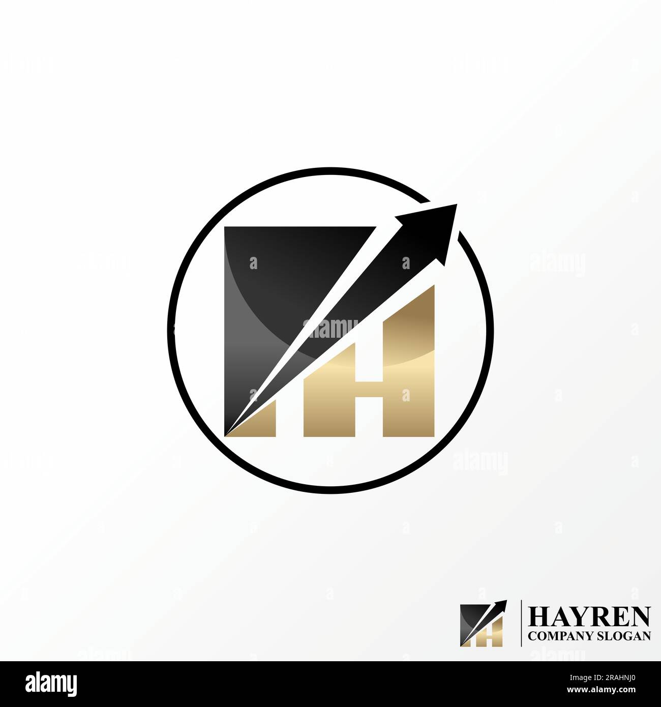 Logo design graphic concept creative abstract letter H font vector ...