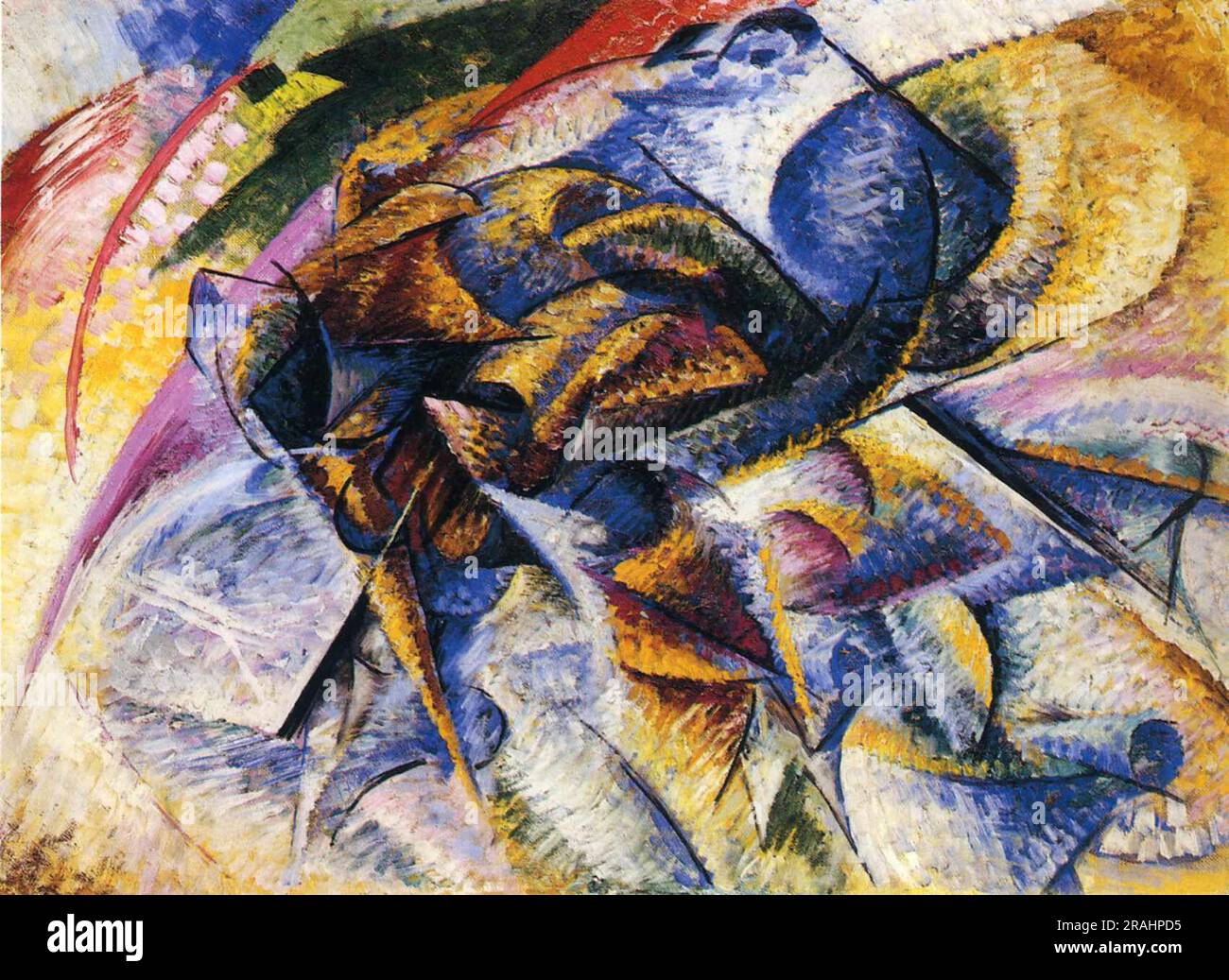 Dynamism of a Cyclist 1913; Milan, Italy by Umberto Boccioni Stock ...