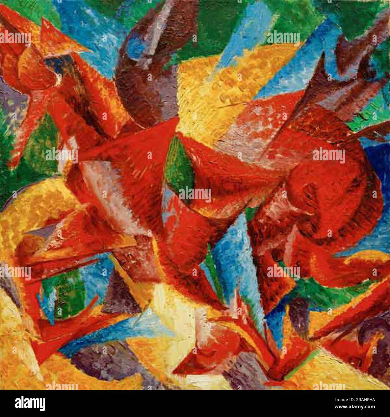 Dimensional shapes of a horse 1913; Milan, Italy by Umberto Boccioni ...