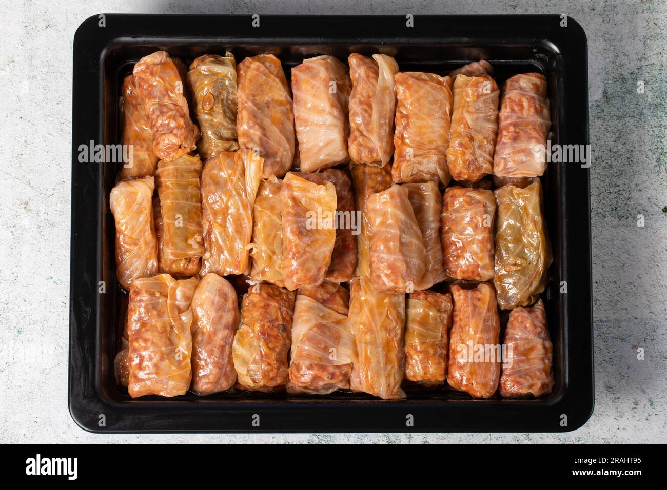 Cabbage wrap on gray background. Turkish cuisine delicacies. healthy ...