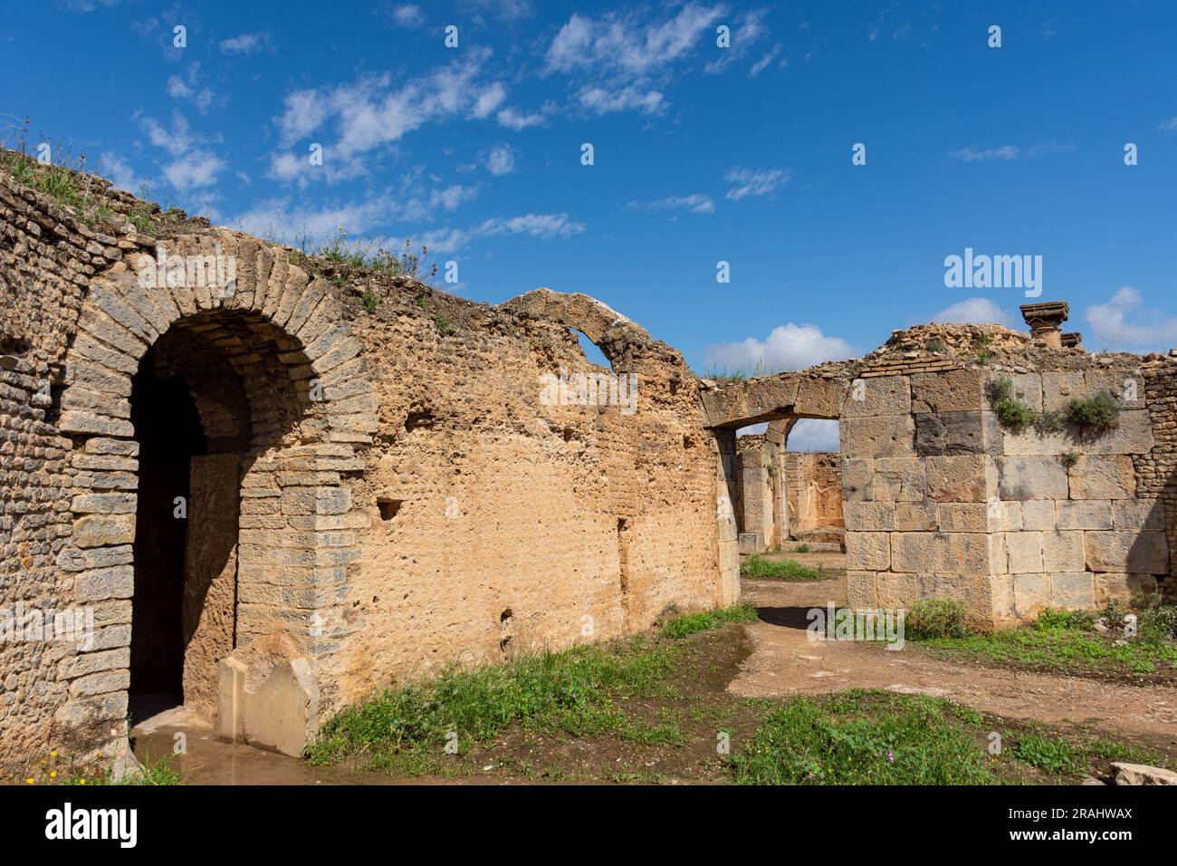 Roman arches in the ancient town of Cuicul in Djemila, Setif, Algeria ...