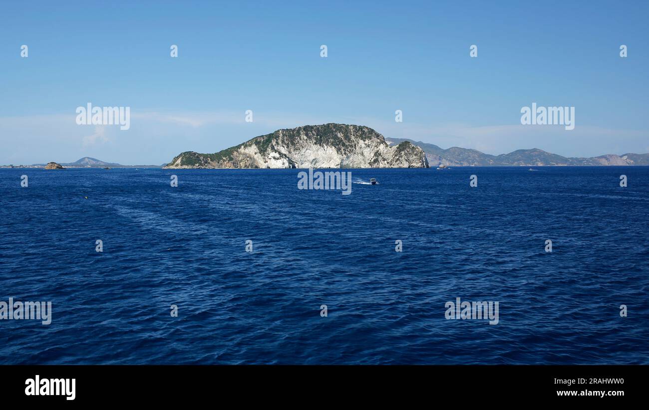Marathonisi (Turtle) Island near Zakynthos, Greece known from turtles ...