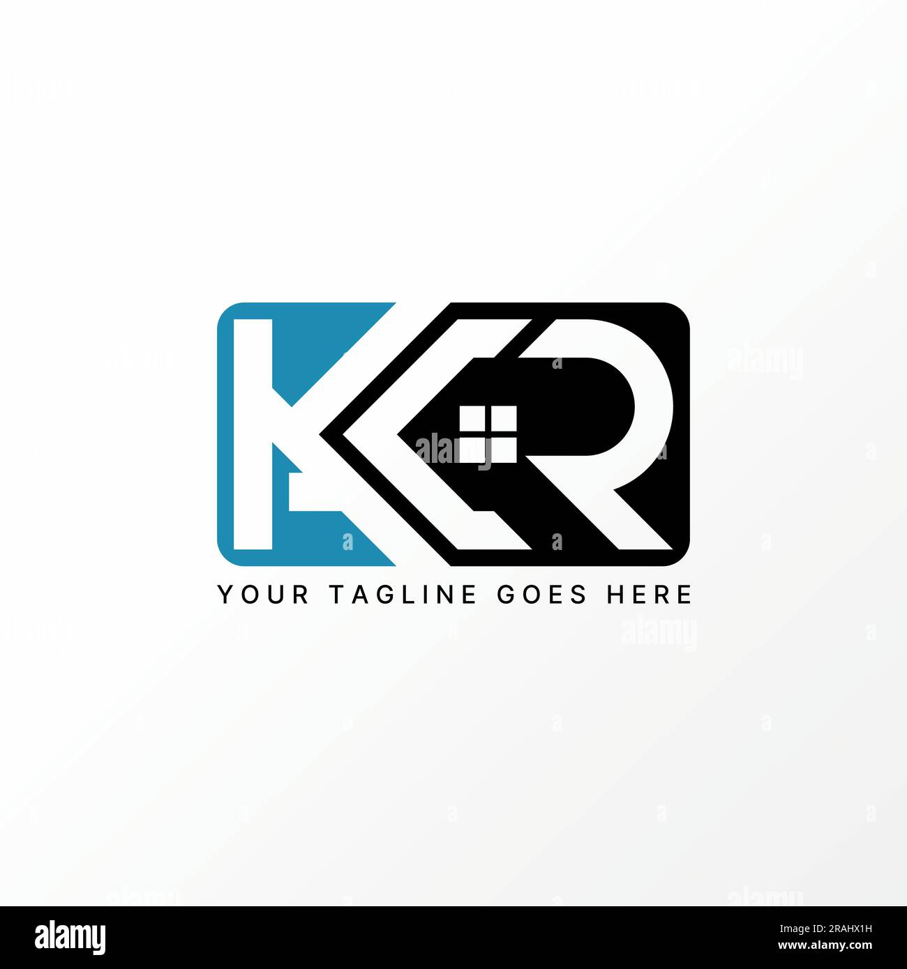 Logo design graphic concept creative abstract premium free vector stock letter word KCR or KR ...