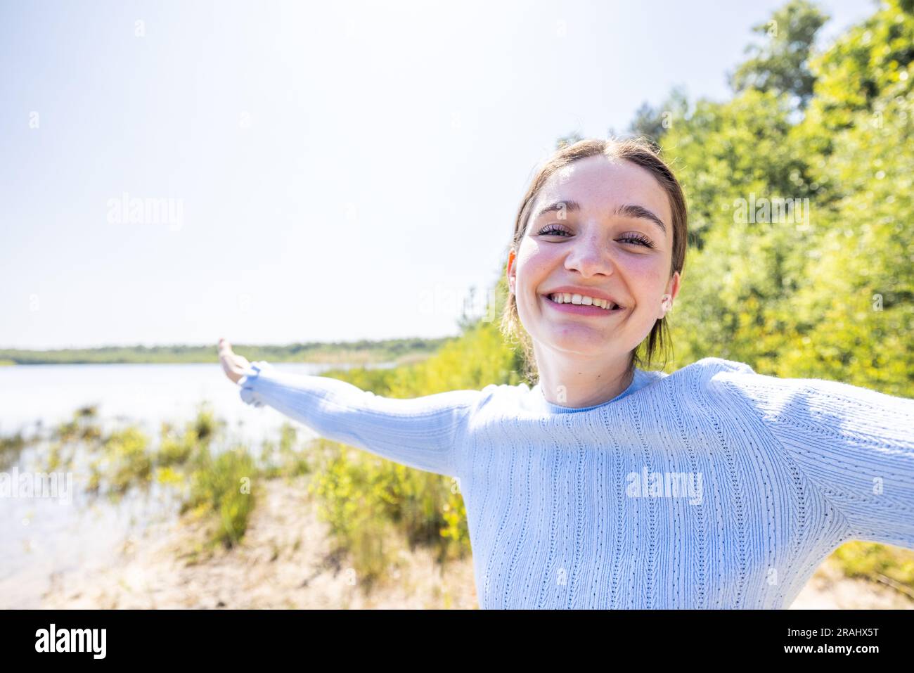 Girl basking in sun hi-res stock photography and images - Alamy