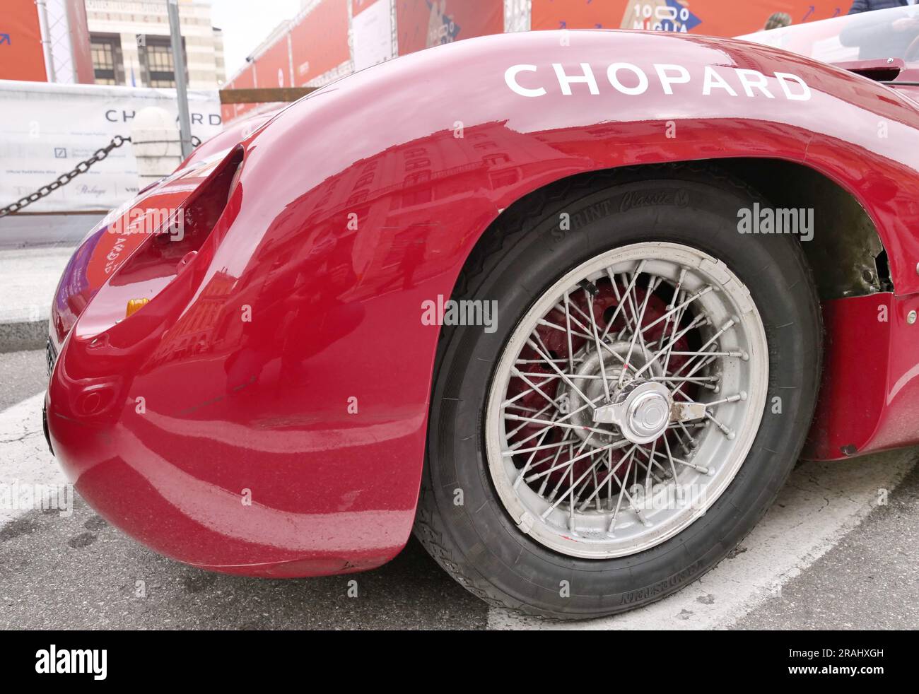 Mille Miles, annual race of retro vintage car. First special stage in ...