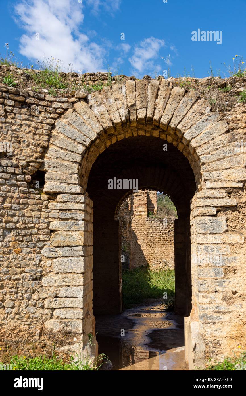 Roman arches in the ancient town of Cuicul in Djemila, Setif, Algeria ...