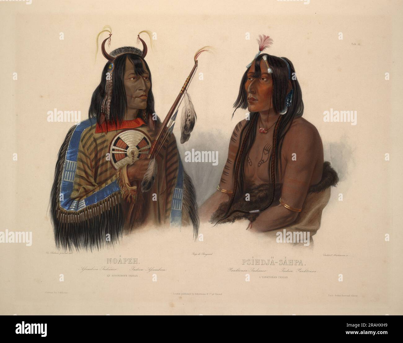 An assiniboin indian and psihdja sahpa hi-res stock photography and ...