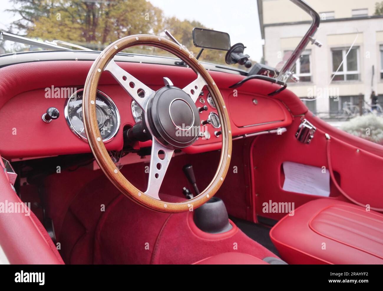 Mille Miles, annual race of retro vintage car. First special stage in ...