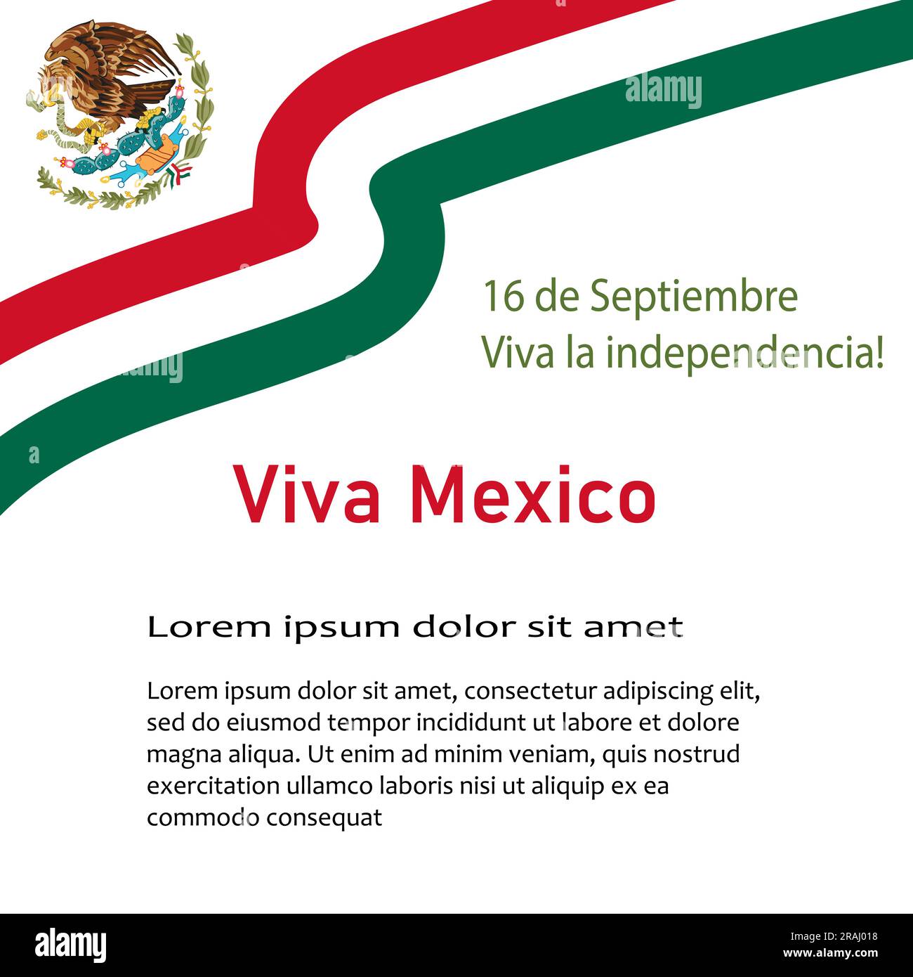 mexico independence day banner for social network Stock Vector Image ...