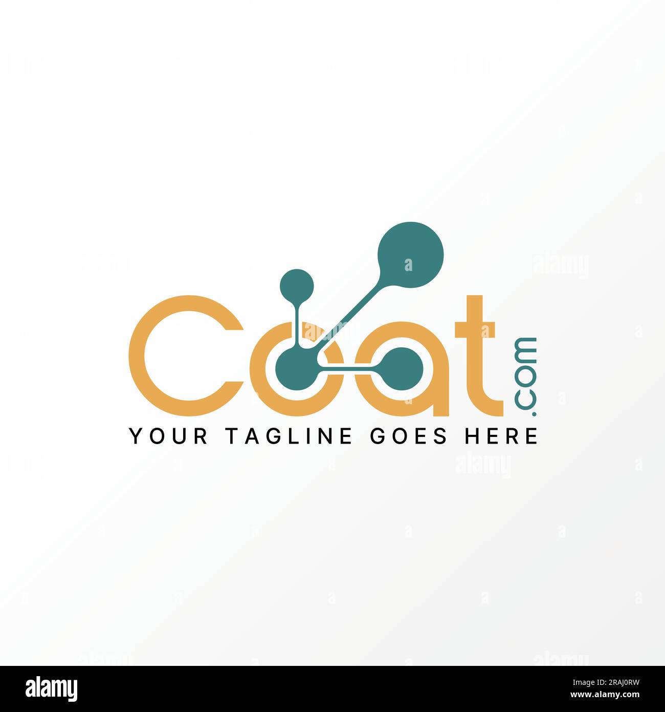 Logo design graphic concept creative abstract premium free vector stock letter word COAT font ...