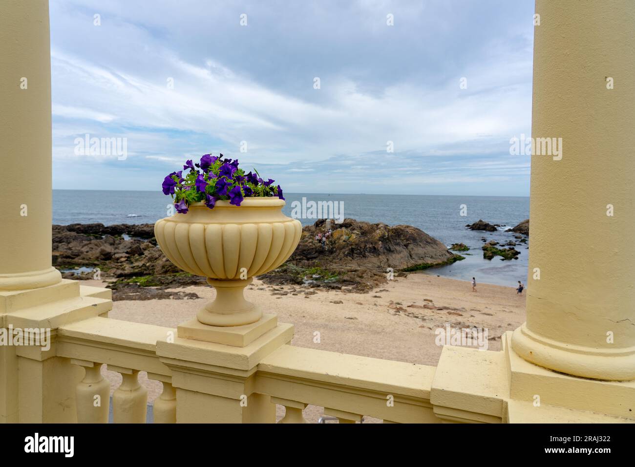 beautiful pergola on Foz promenade in Porto Portugal on seaside Stock ...