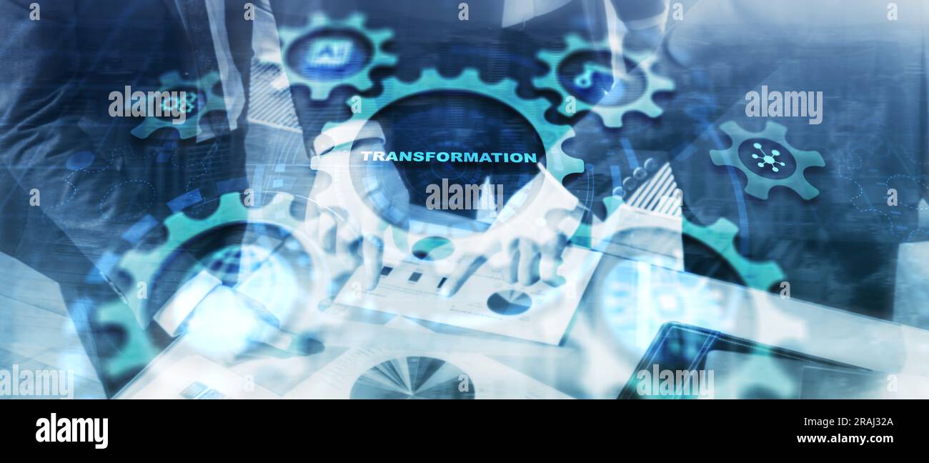 Transformation Business . Future and Innovation concept. Abstract ...