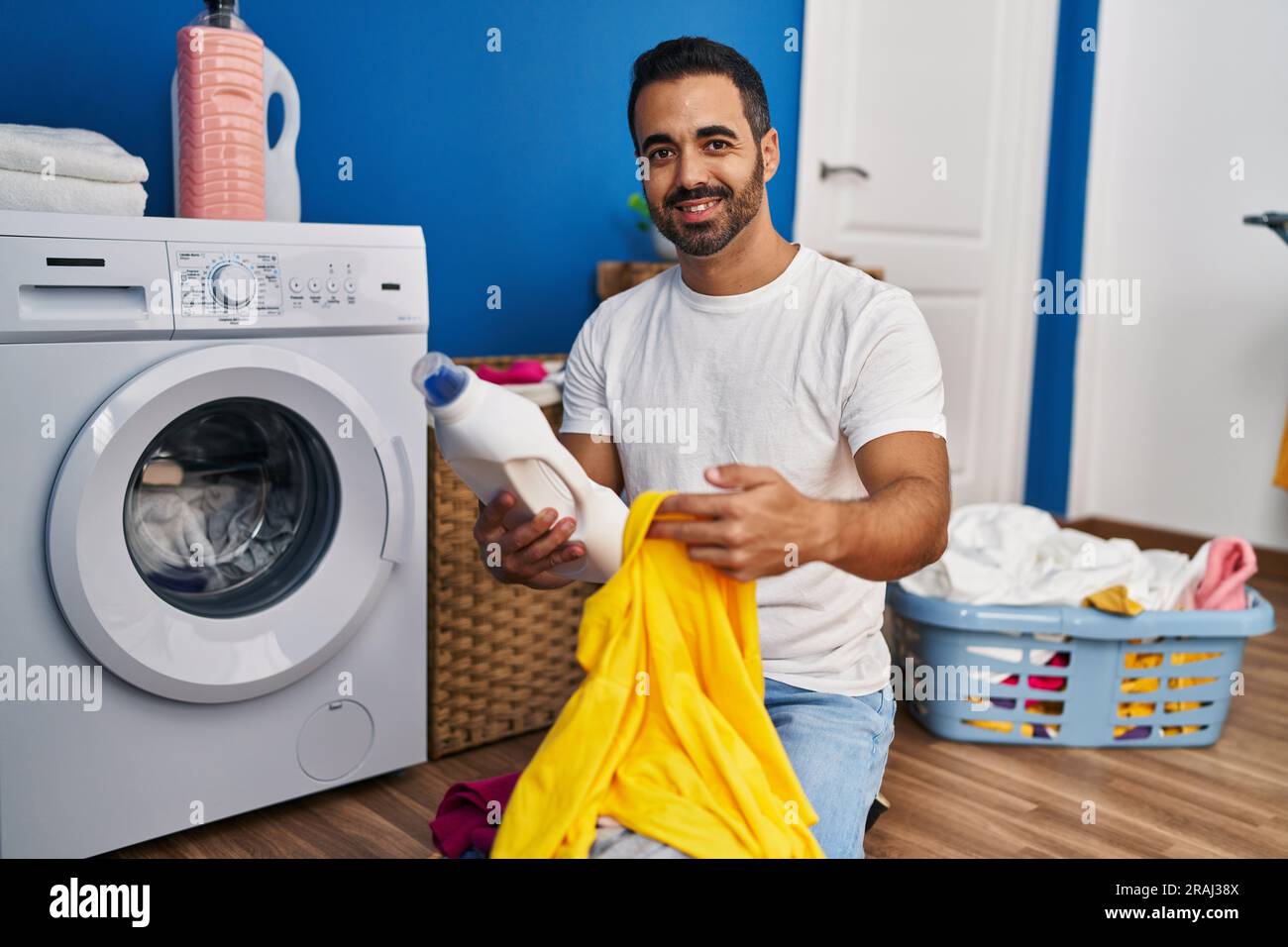 Man cleaning with soft washing machine hi-res stock photography and ...