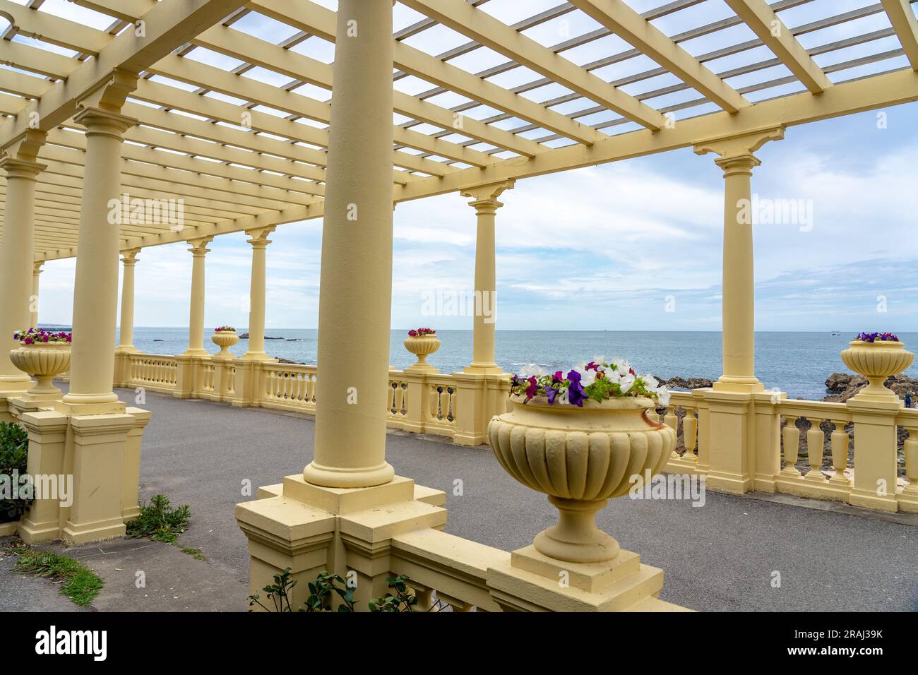 beautiful pergola on Foz promenade in Porto Portugal on seaside Stock ...