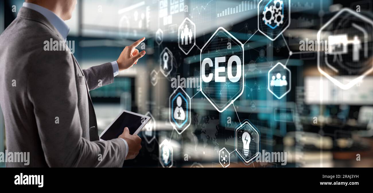 Chief Executive Officer. CEO business concept on virtual screen Stock ...