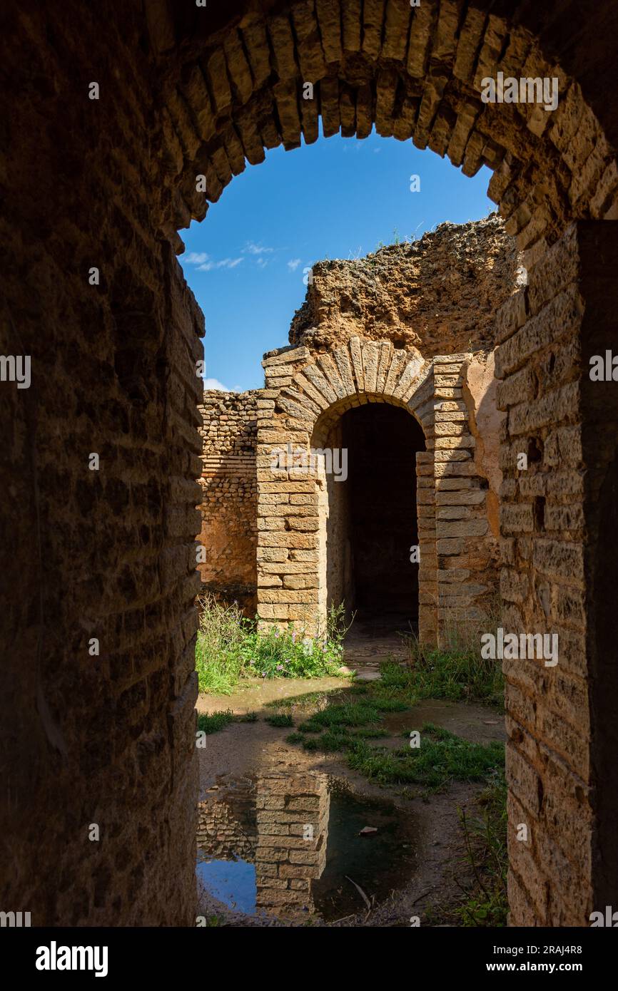 Roman arches in the ancient town of Cuicul in Djemila, Setif, Algeria ...