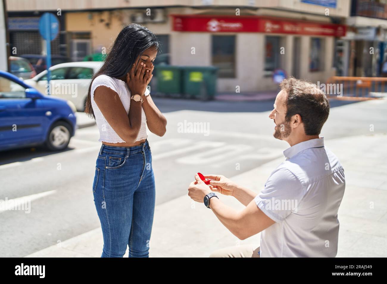 Interracial marriage proposal hi-res stock photography and images - Alamy