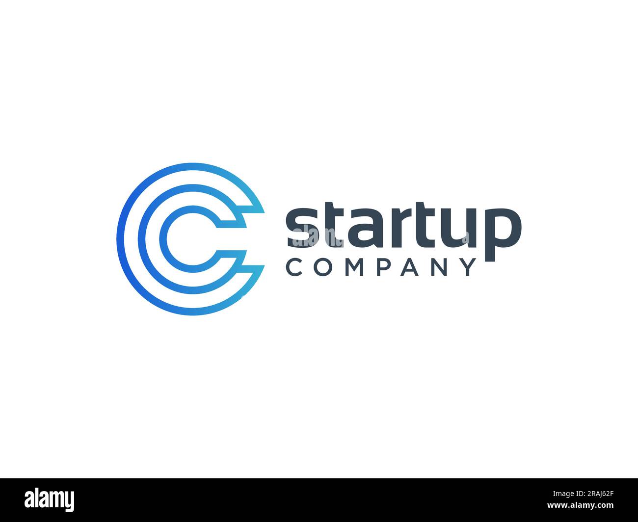 Letter C vector line logo design. Creative minimalism logotype icon ...