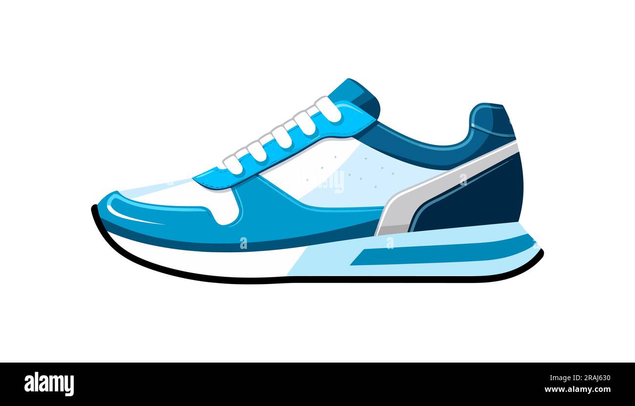 Colored sneaker on a white background. Sport shoes Stock Vector Image ...