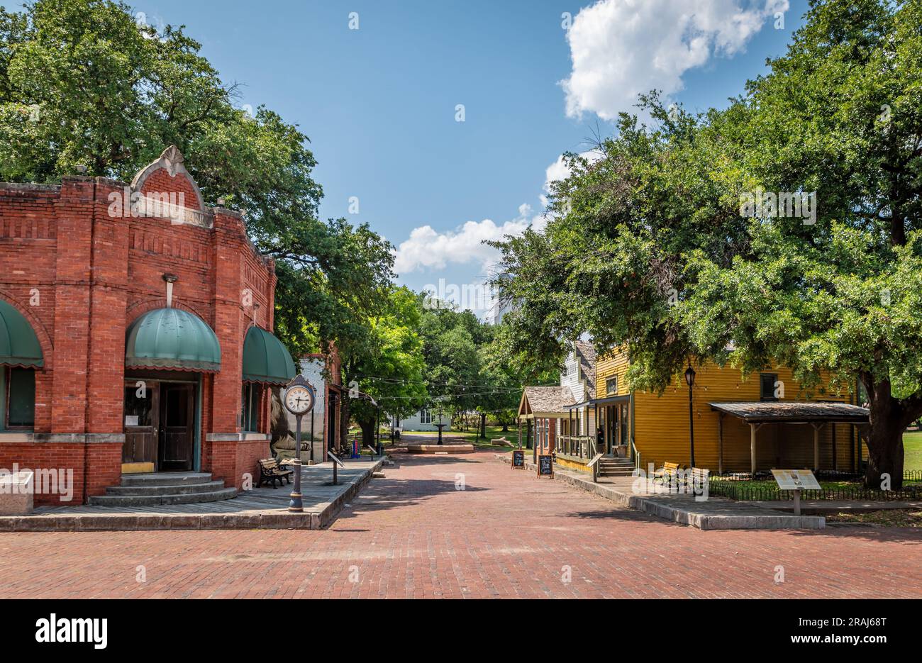 Dallas, TX, USA. 2 June 2023. Old City Park living history with 19th ...