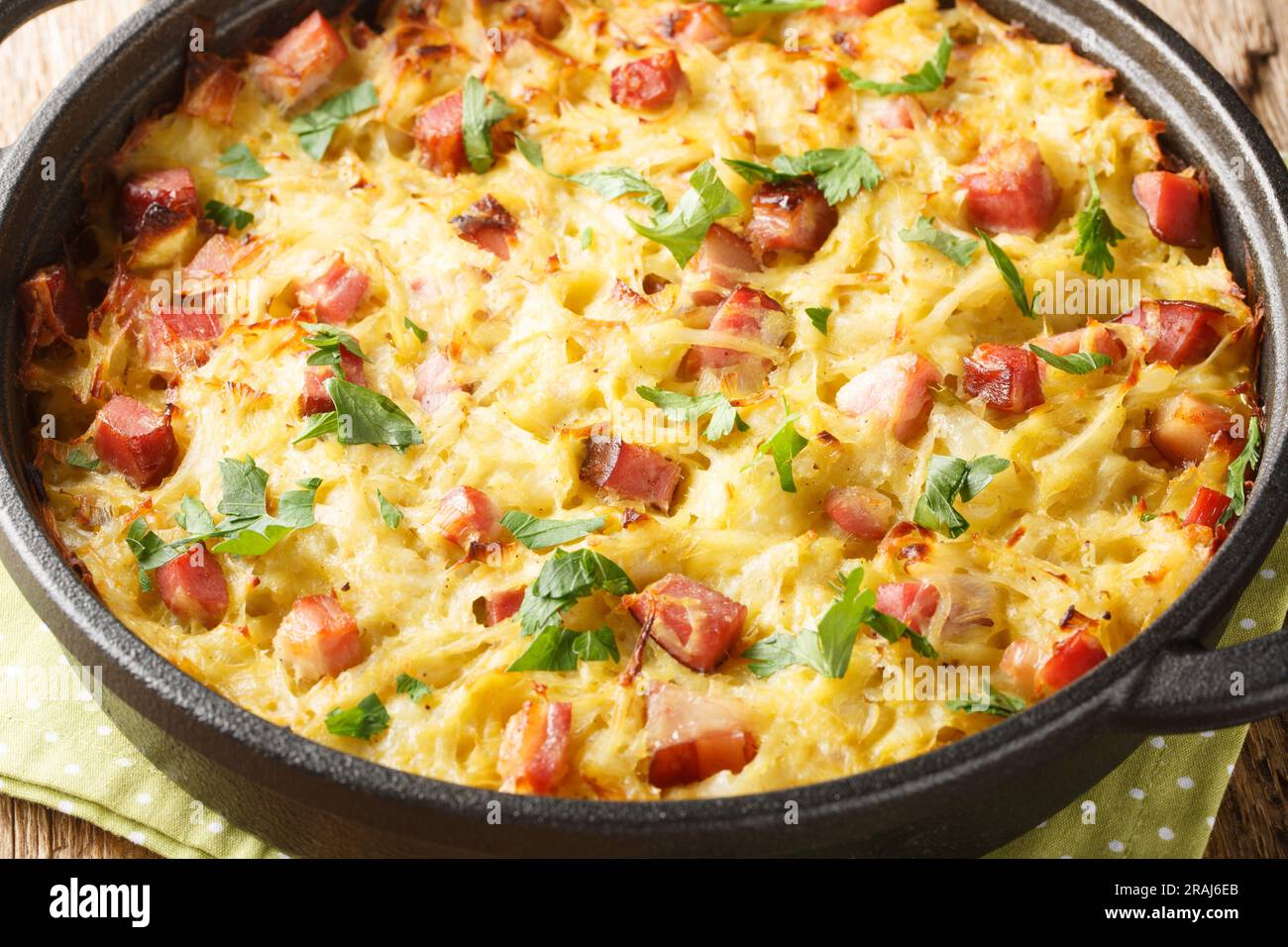 German baked hash Saarland dibbelabbes is a combination of grated ...
