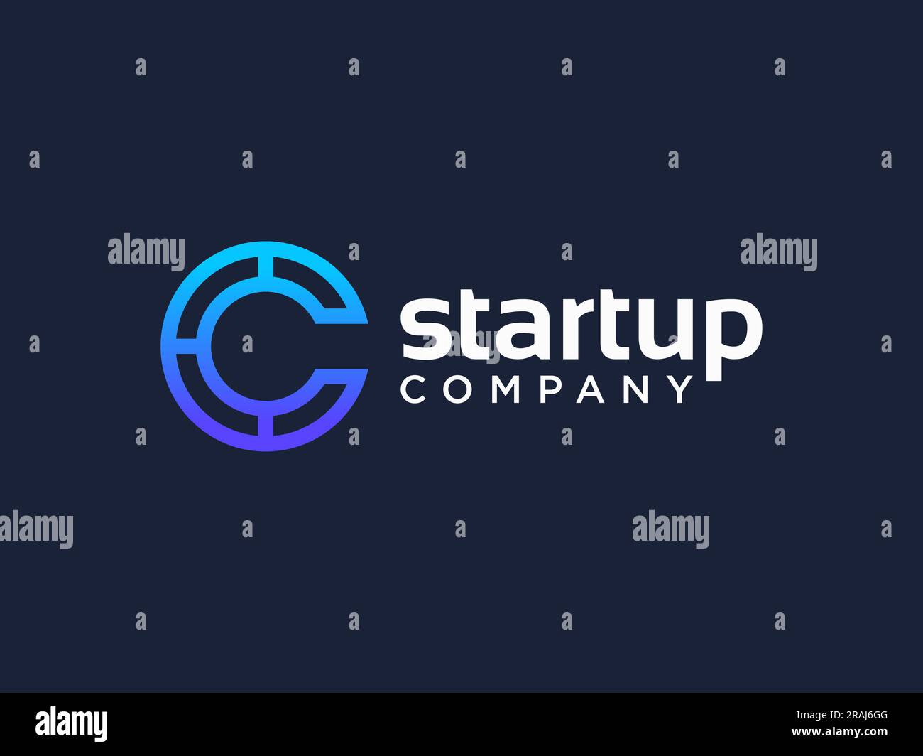 Letter C vector line logo design. Creative minimalism logotype icon ...