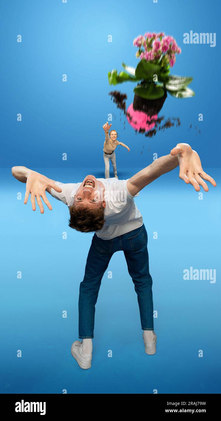 Man throwing flowers hi-res stock photography and images - Alamy