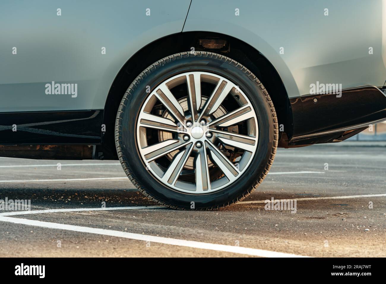 Close up image of luxury car wheel Stock Photo - Alamy