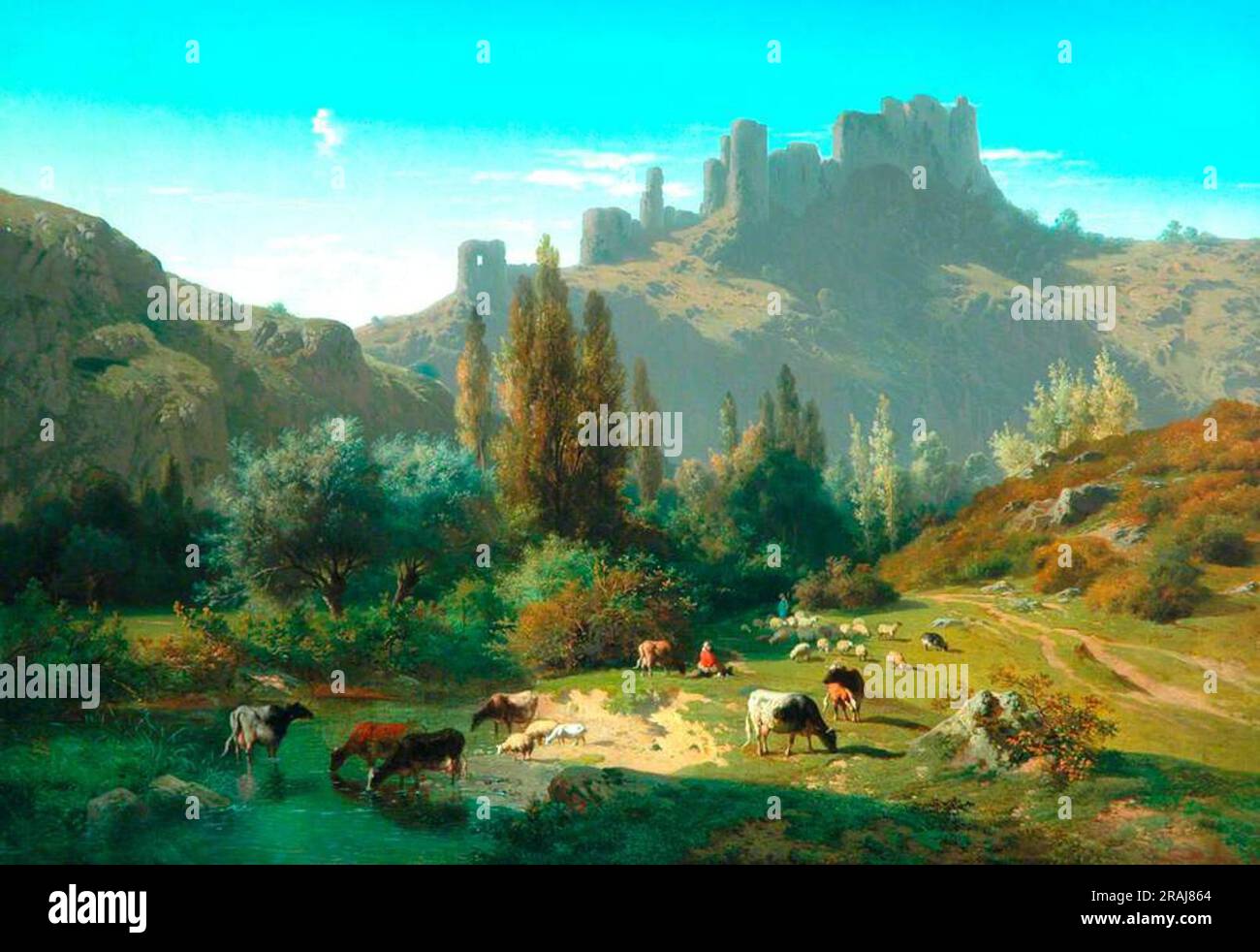 Landscape with Cattle 1856 by Rosa Bonheur Stock Photo - Alamy