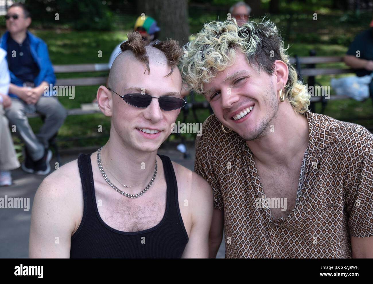 Two young men friends pose hi-res stock photography and images - Alamy