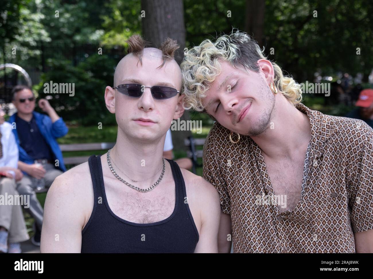 Two young men friends pose hi-res stock photography and images - Alamy