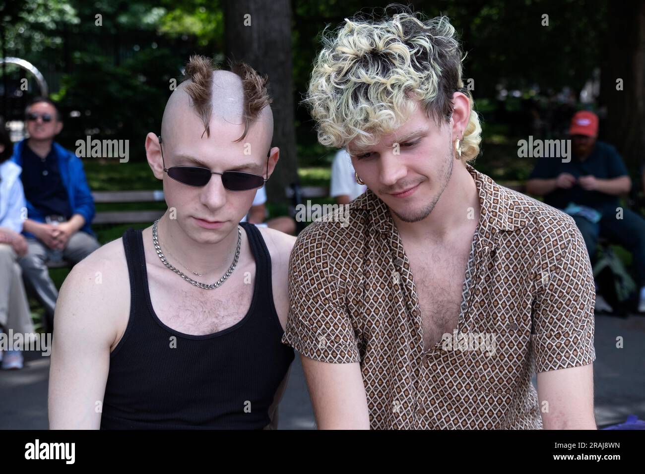 Two young men friends pose hi-res stock photography and images - Alamy