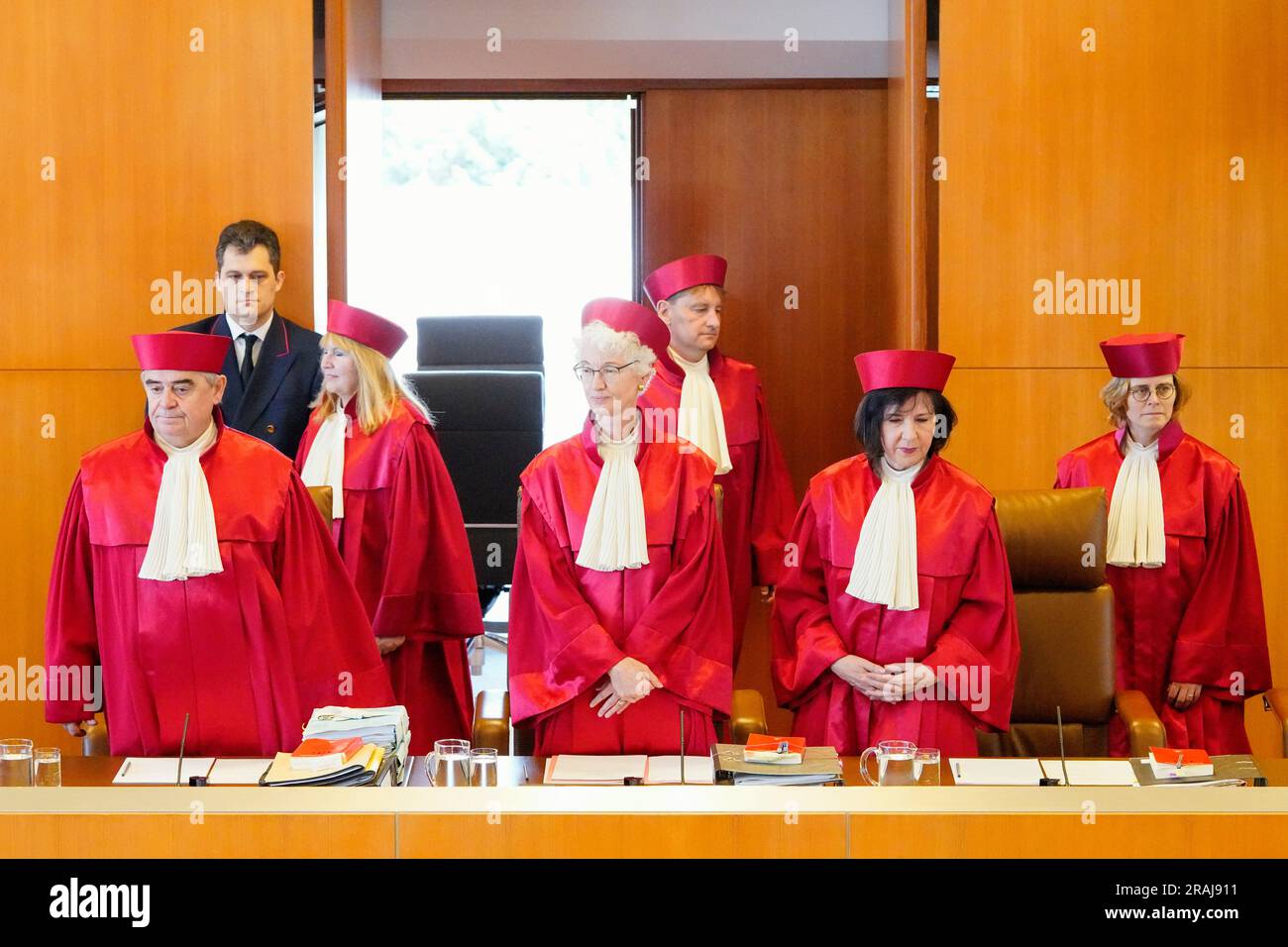 Karlsruhe, Germany. 04th July, 2023. The judges of the second senate ...