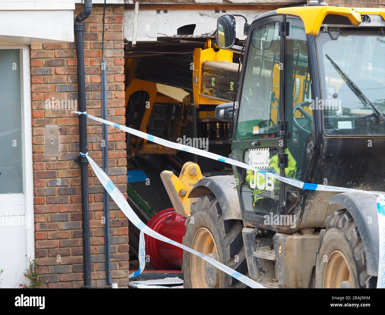 The scene outside a Co-op store in Barnham, West Sussex. A man has been ...