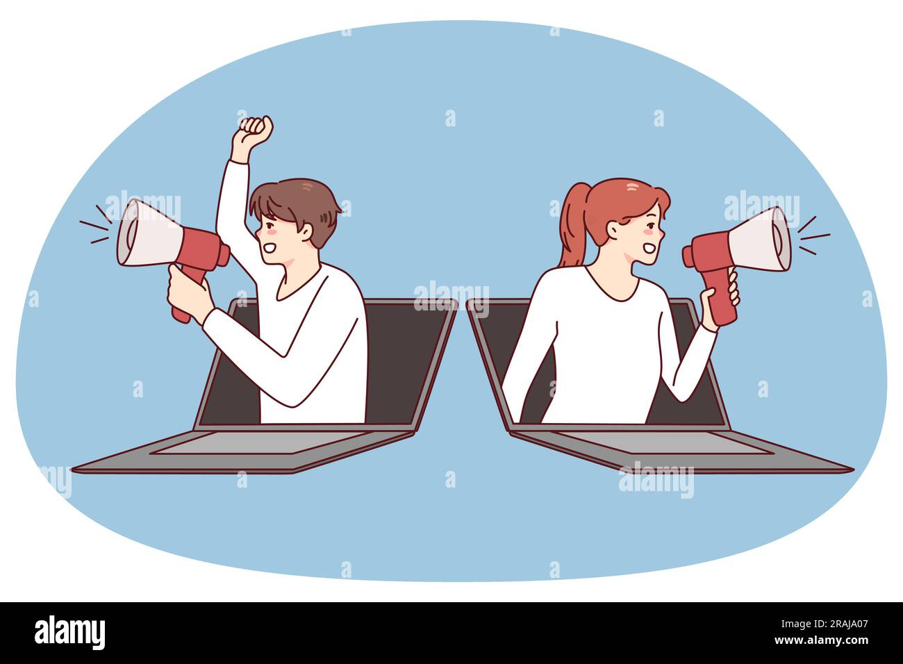 Screaming internet Stock Vector Images - Alamy